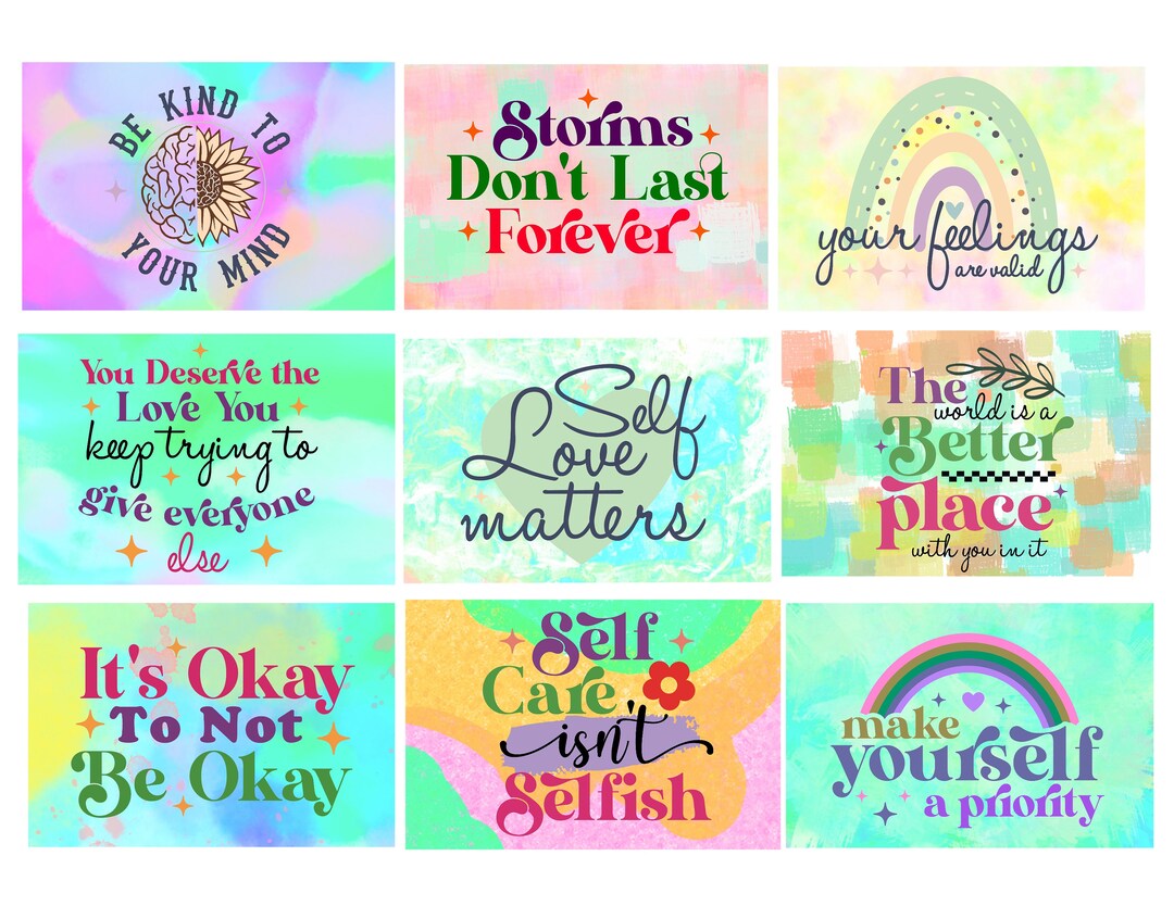 Mindfulness Cards, Affirmations, Inspirational, Printable Motivators ...