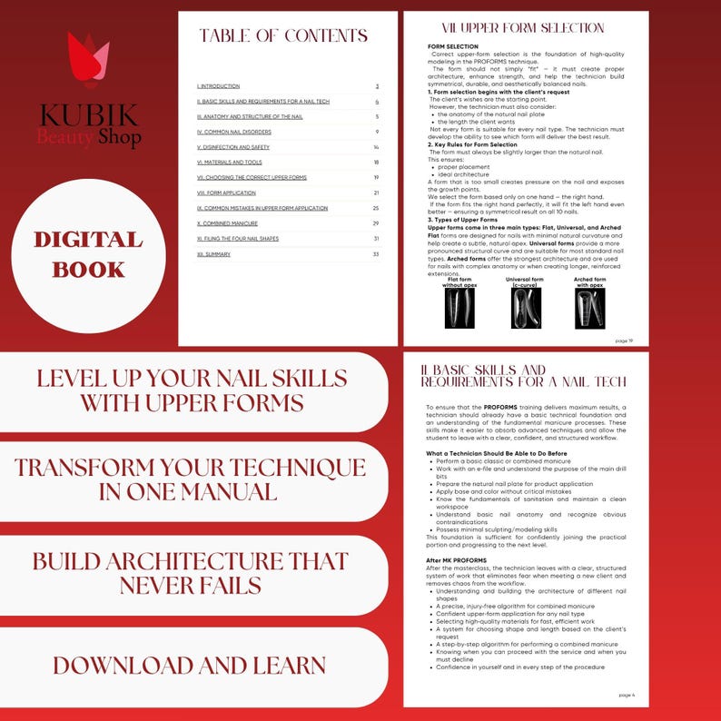 PROFORMS Nail Guide – Combined Manicure & Upper Forms (digital Download ...