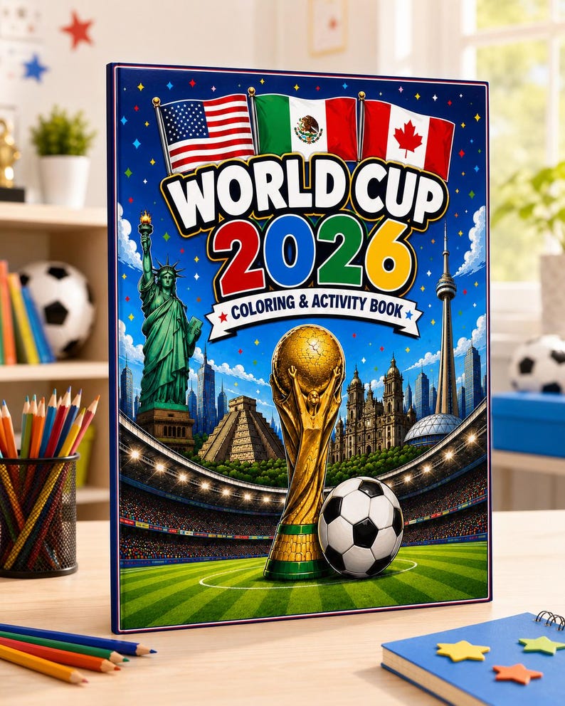 World Cup 2026 Kids Activity & Coloring Printable - Etsy UK