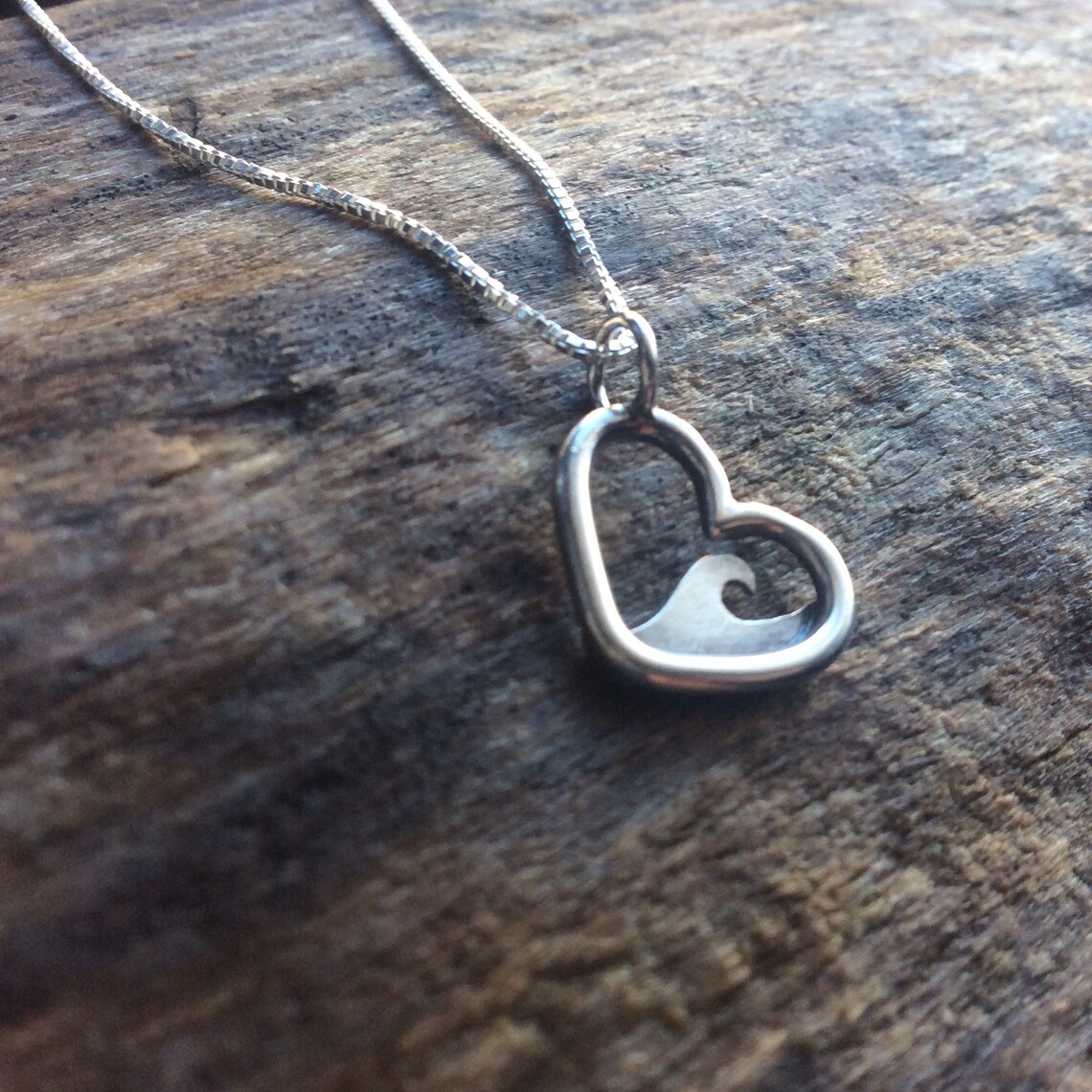 Sterling silver jewelry Wave jewelry wave necklace surfer | Etsy