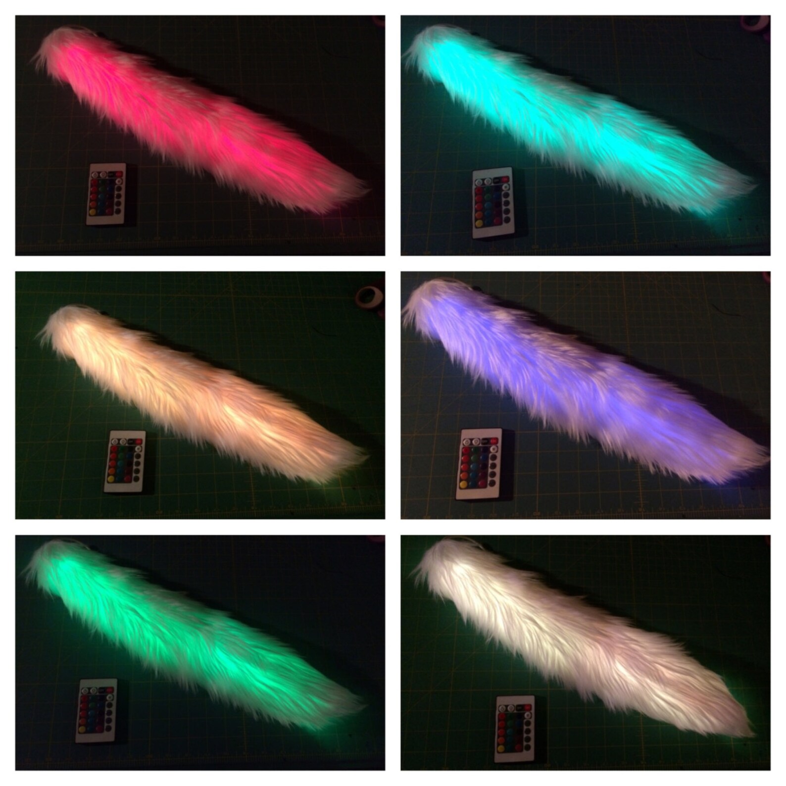 RGB LED Light up Fox / Wolf Tail With 24 Key Remote 15 Colors - Etsy