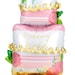 Huge 52" - OVER 4 FEET TALL Wedding Cake - Pink & Gold - Inflatable ...