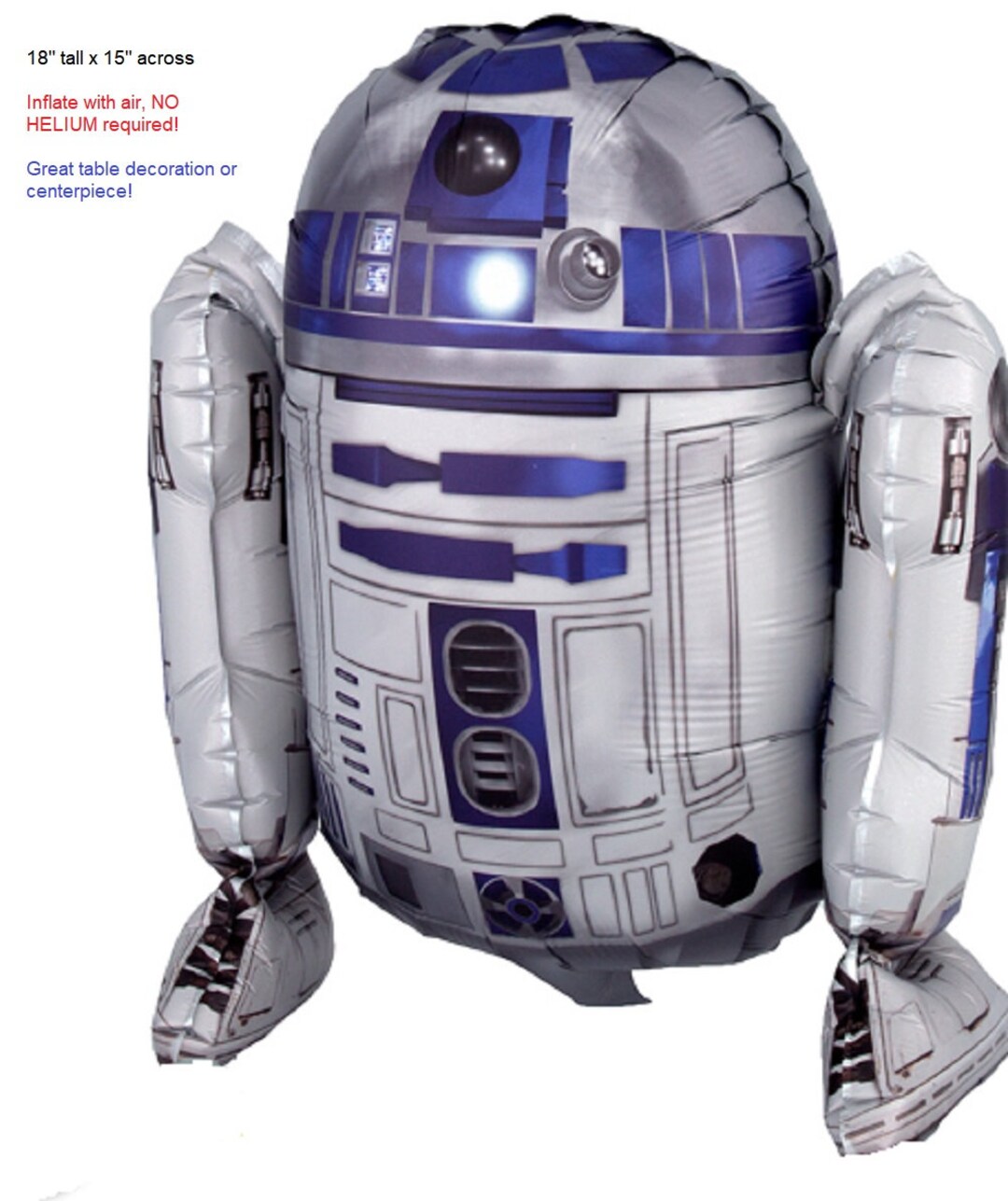 R2D2 - Star Wars - 18" INFLATABLE - Sitting Balloon - Airfill Only - NO ...