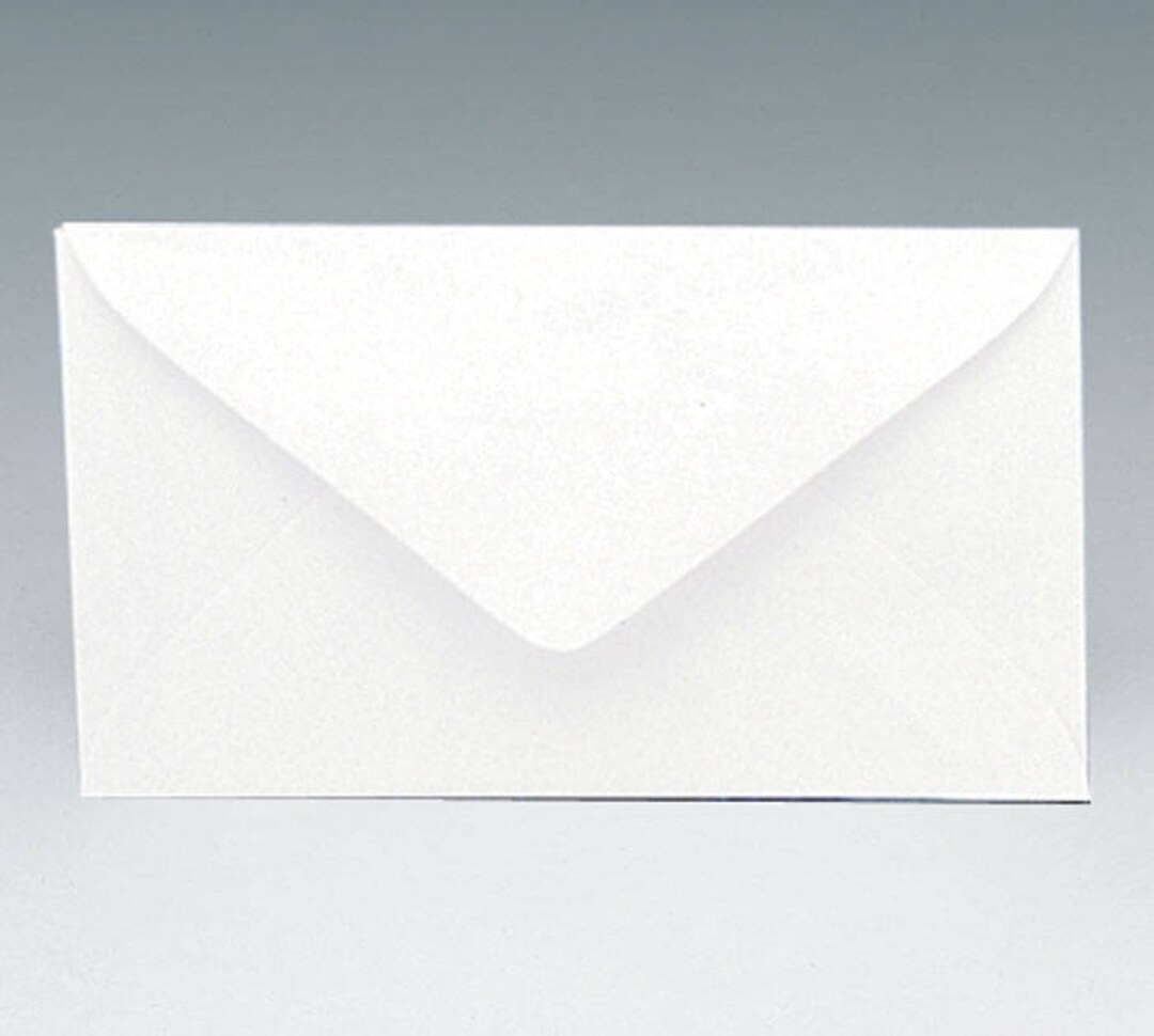 WHITE ENVELOPES #63 -- for Enclosure Cards -- Set of 10 --- Flower ...