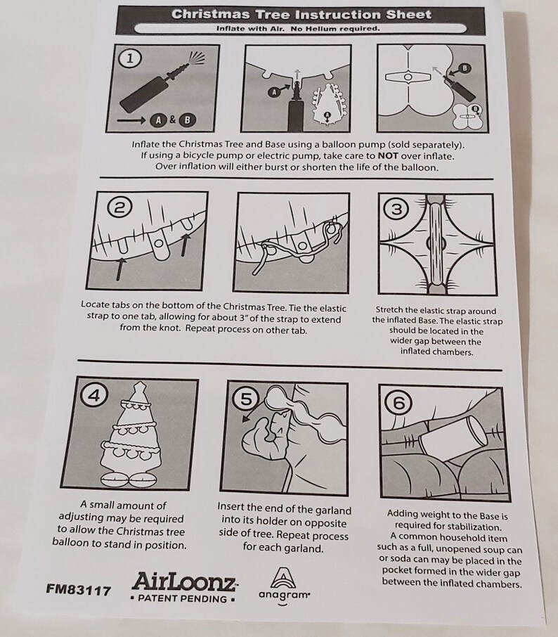 Huge 59" - ALMOST 5 FEET TALL - Christmas Tree - Inflatable - Standing ...