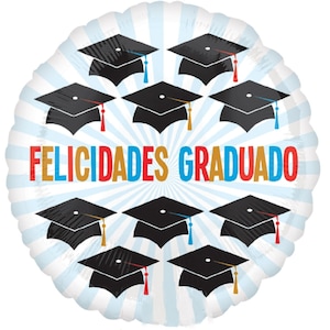 17" SPANISH - FELICIDADES GRADUADO - Best Wishes Grad - Congratulations ...
