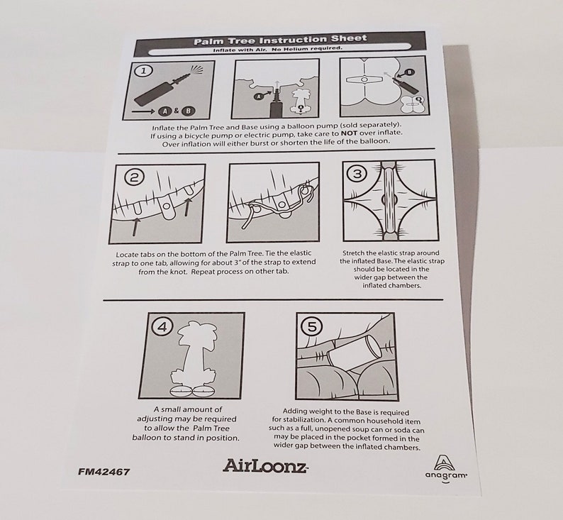 Huge 58" - ALMOST 5 FEET TALL - Palm Tree - Inflatable - Standing ...