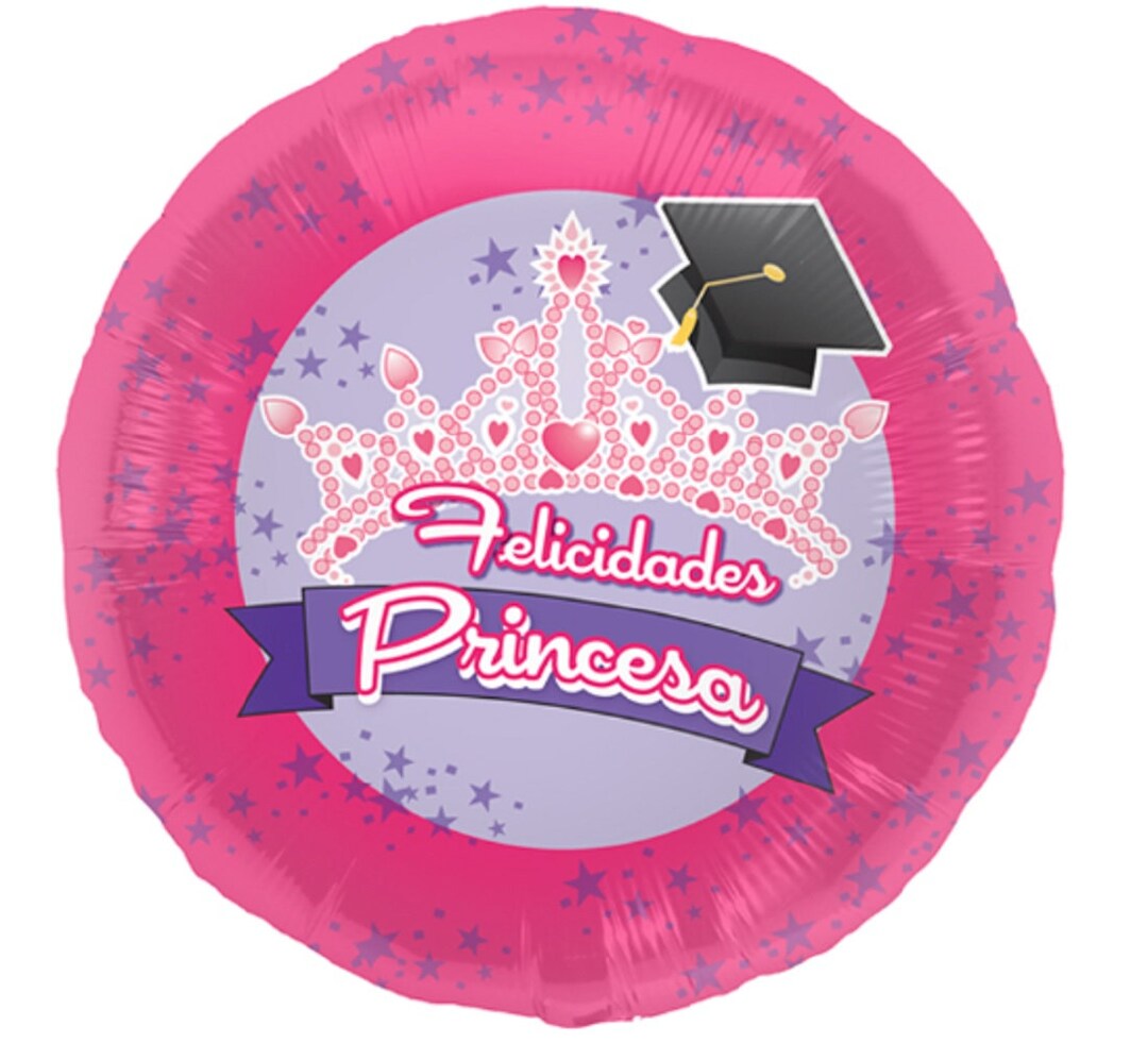 18" SPANISH - FELICIDADES PRINCESA - Congratulations Princess - Pink ...
