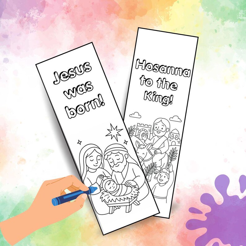New Testament Coloring Bookmarks for Kids – 10 Bible Story Bookmarks to ...