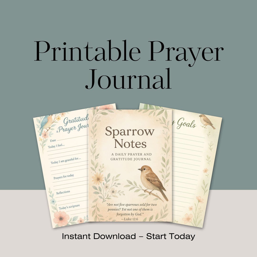 Printable Prayer & Gratitude Journal for Women | Faith-based Daily ...