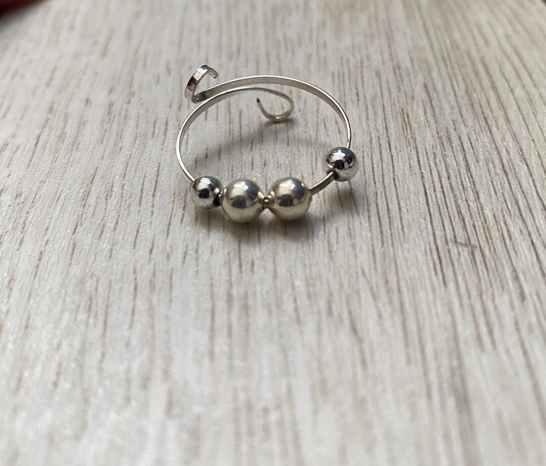 Silver Flat Memory Wire Fidget WORRY Anxiety Ring - Etsy