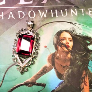 925 Sterling Silver Pendant Setted Faceted Hydro Ruby Stone TV Show ...