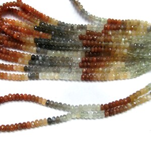 7 Inches Long Natural Moonstone Faceted Beads Strands, AAA Quality ...