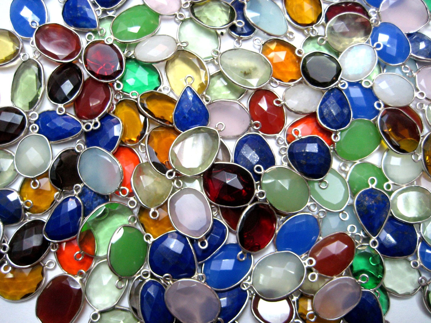 1 Piece of 925 Sterling Silver Bezel Connector Setted Free - Etsy