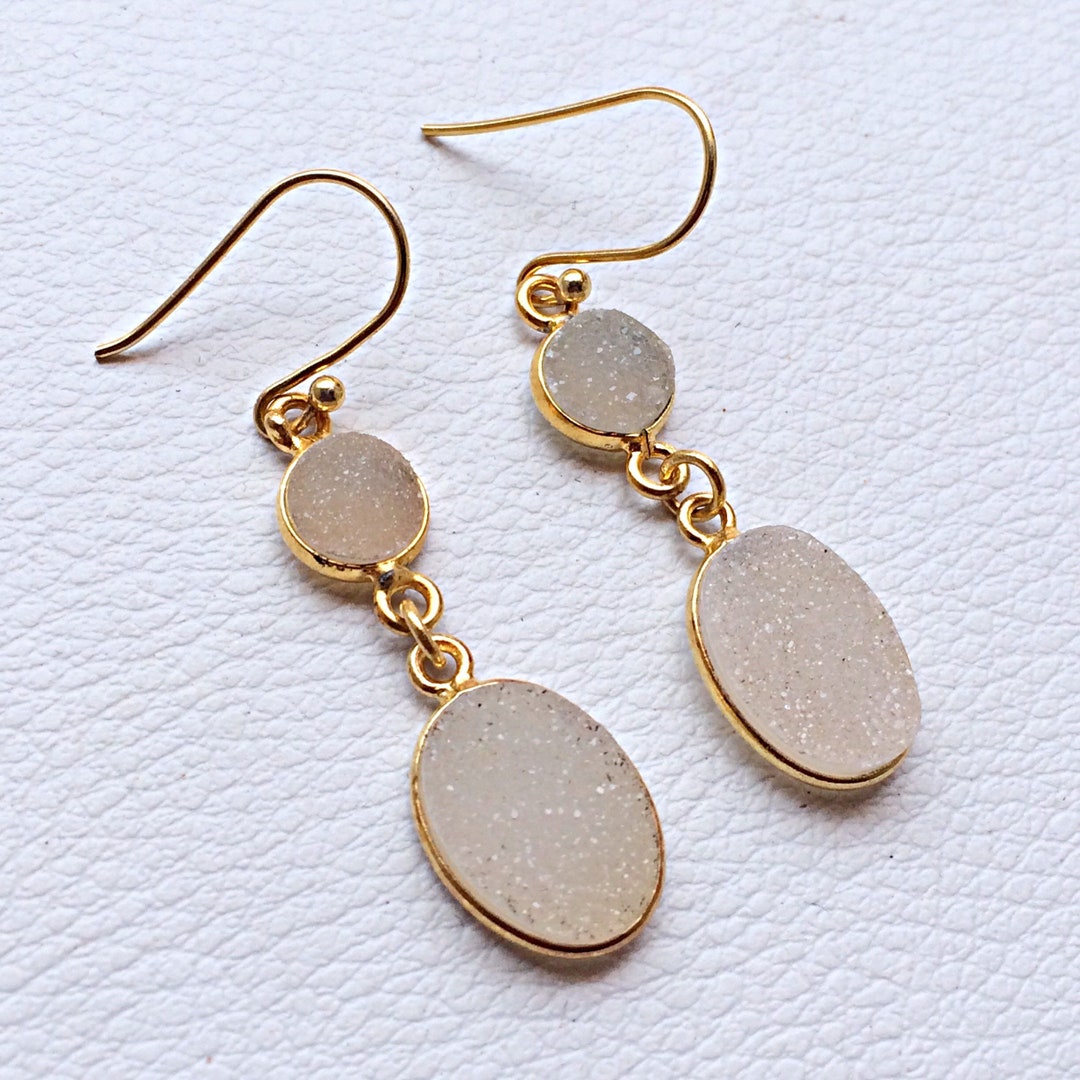 24 ct. Vergoldeter Ohrring mit Micro Durgy Steinen Ohrschmuck für ...