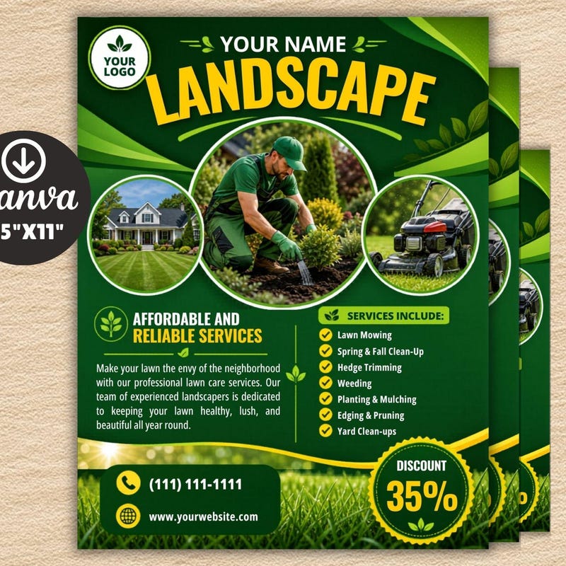 Landscape Flyer Template - Etsy