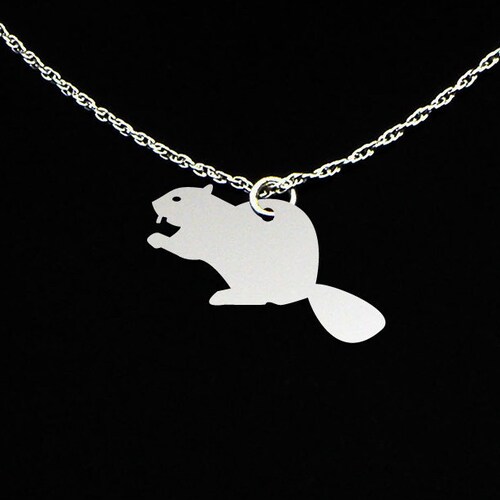 Beaver Necklace Beaver Jewelry Beaver Gift Sterling | Etsy
