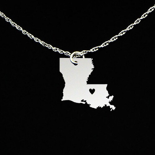 Louisiana Necklace Louisiana Jewelry Louisiana Gift - Etsy