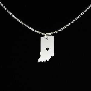 Indiana Necklace - Indiana Gift - Indiana Jewelry - Sterling Silver - Etsy