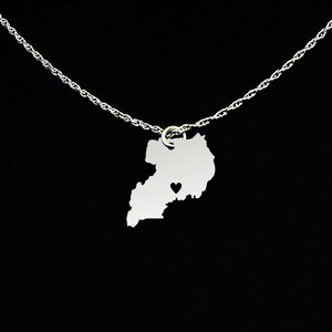 Uganda Necklace - Uganda Jewelry - Uganda Gift - Sterling Silver - Etsy