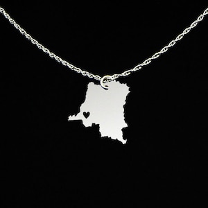 Democratic Republic of the Congo Necklace - Congo Jewelry - Congo Gift ...