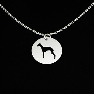 Whippet Necklace, Whippet Gift, Whippet Jewelry, Sterling Silver, Dog ...