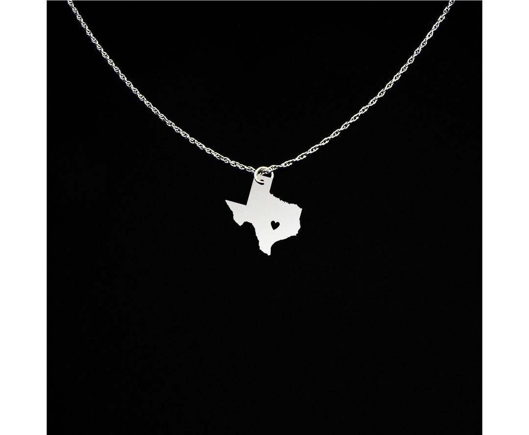 Texas Necklace - Texas Jewelry - Texas Gifts - Sterling Silver - Etsy
