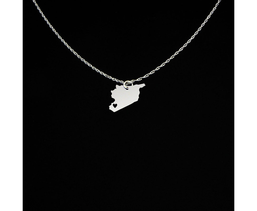 Syria Necklace - Syria Gift - Syria Jewelry - Sterling Silver - Etsy