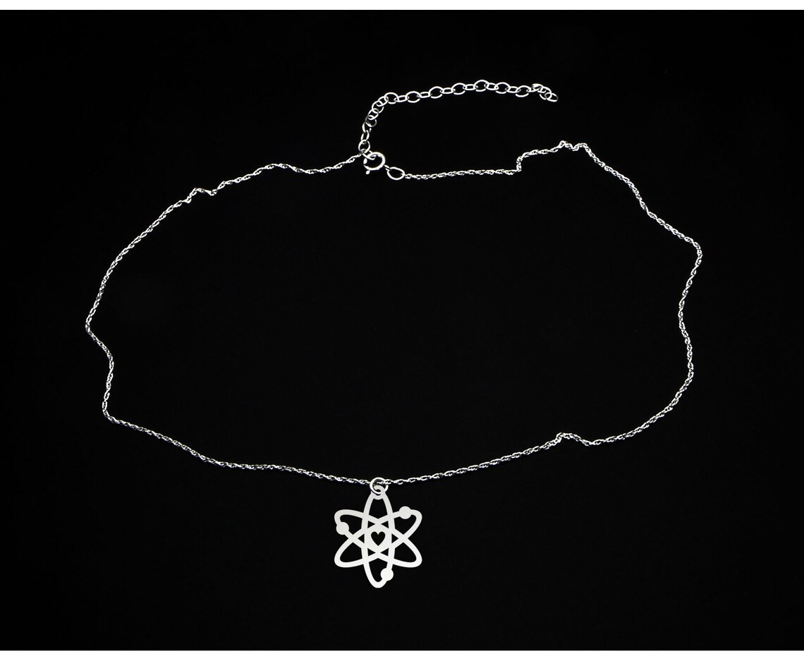Atom Necklace Science Necklace Atom Jewelry Atom Gift | Etsy