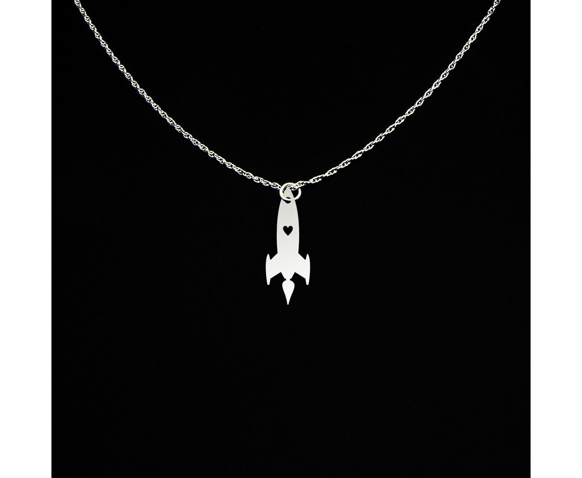 Rocket Necklace Rocket Jewelry Rocket Gift Sterling - Etsy