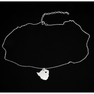 Zimbabwe Necklace - Zimbabwe Jewelry - Zimbabwe Gift - Sterling Silver ...