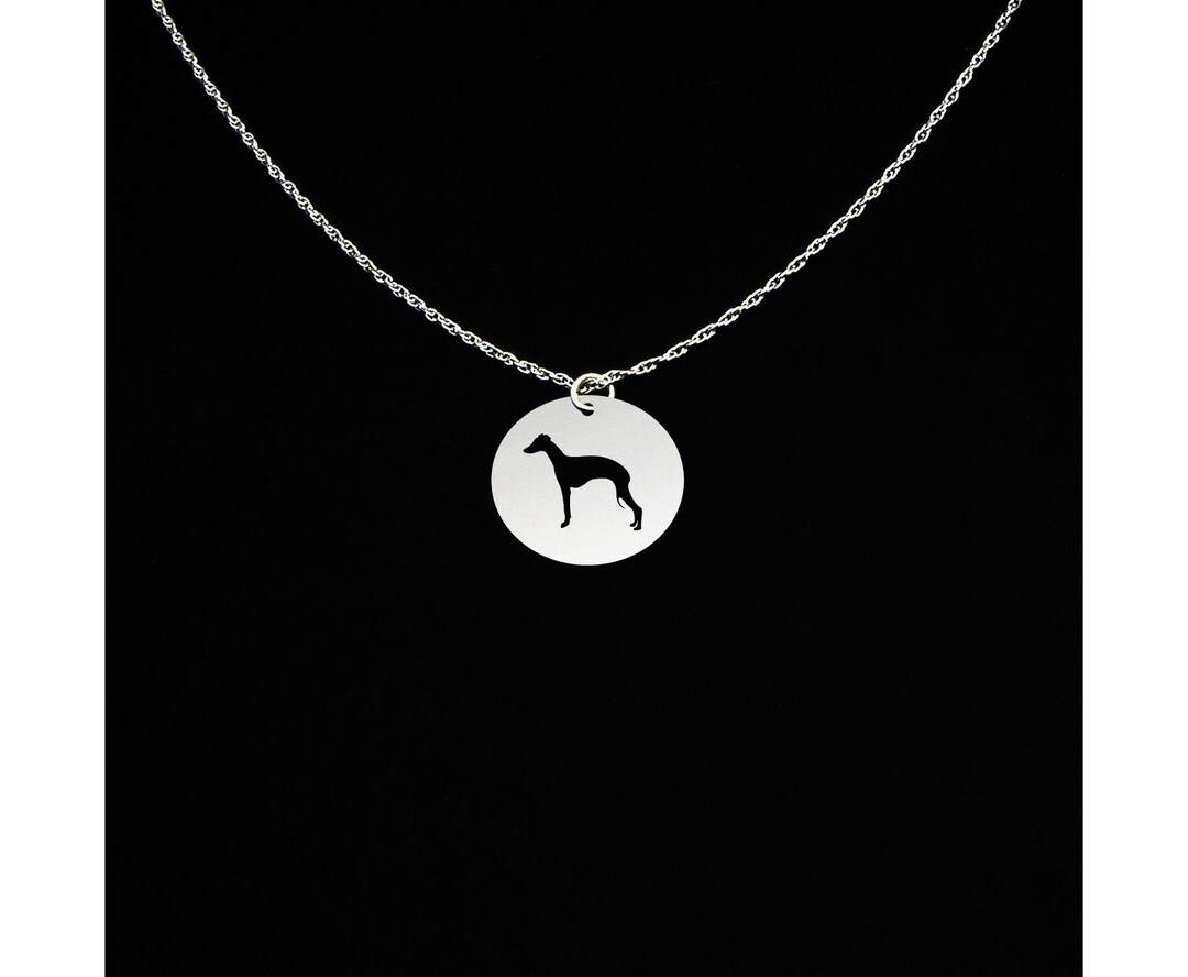 Whippet Necklace, Whippet Gift, Whippet Jewelry, Sterling Silver, Dog ...