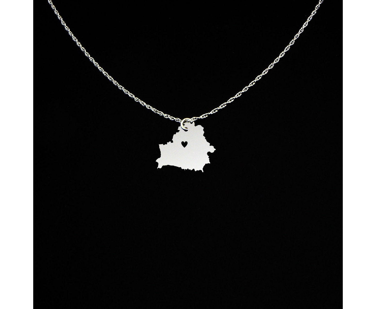 Belarus Necklace - Belarus Jewelry - Belarus Gift - Sterling Silver - Etsy
