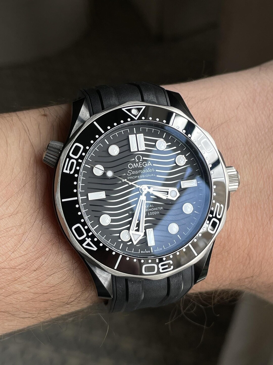 Omega Automatic Chronometer Black Dial Watch - Etsy