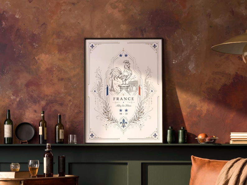 France Soccer Poster Printable, World Cup 2026 Wall Art, Les Bleus ...