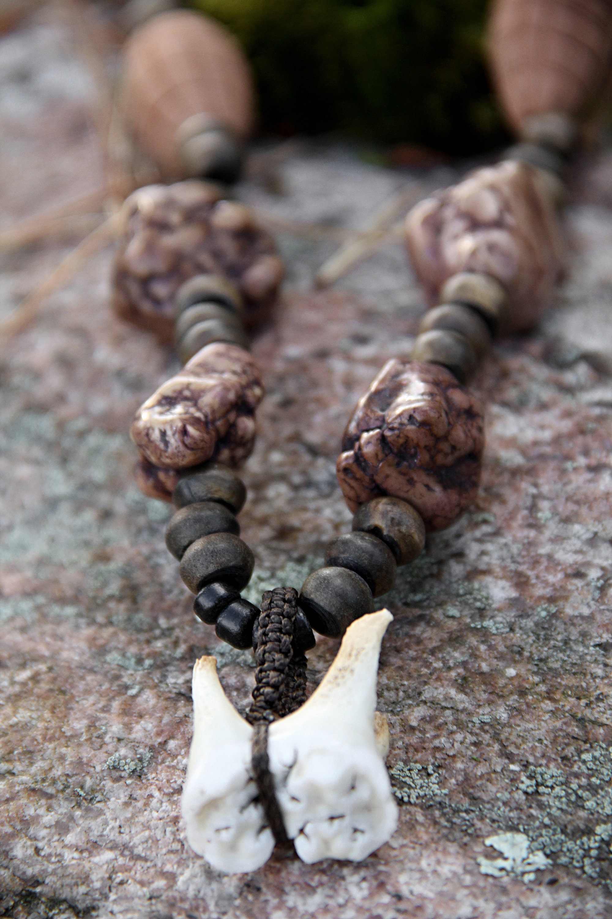 Real wild boar tooth necklace witchcraft pagan occult | Etsy