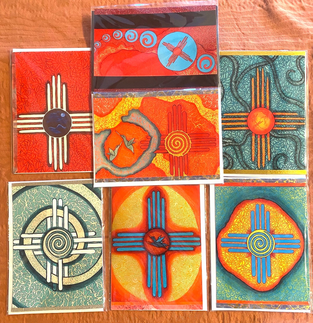 Zia Collection of 7 Cards - Etsy