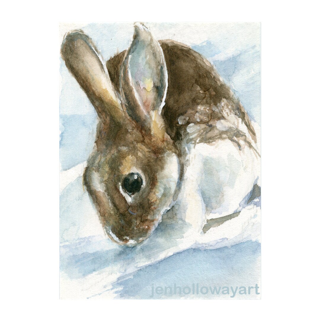 Watercolor Bunny, Bunny Print, Bunny Art, Rabbit Print, Animal Print - Etsy