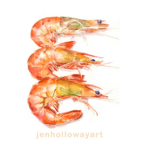 Shrimp Painting - Etsy