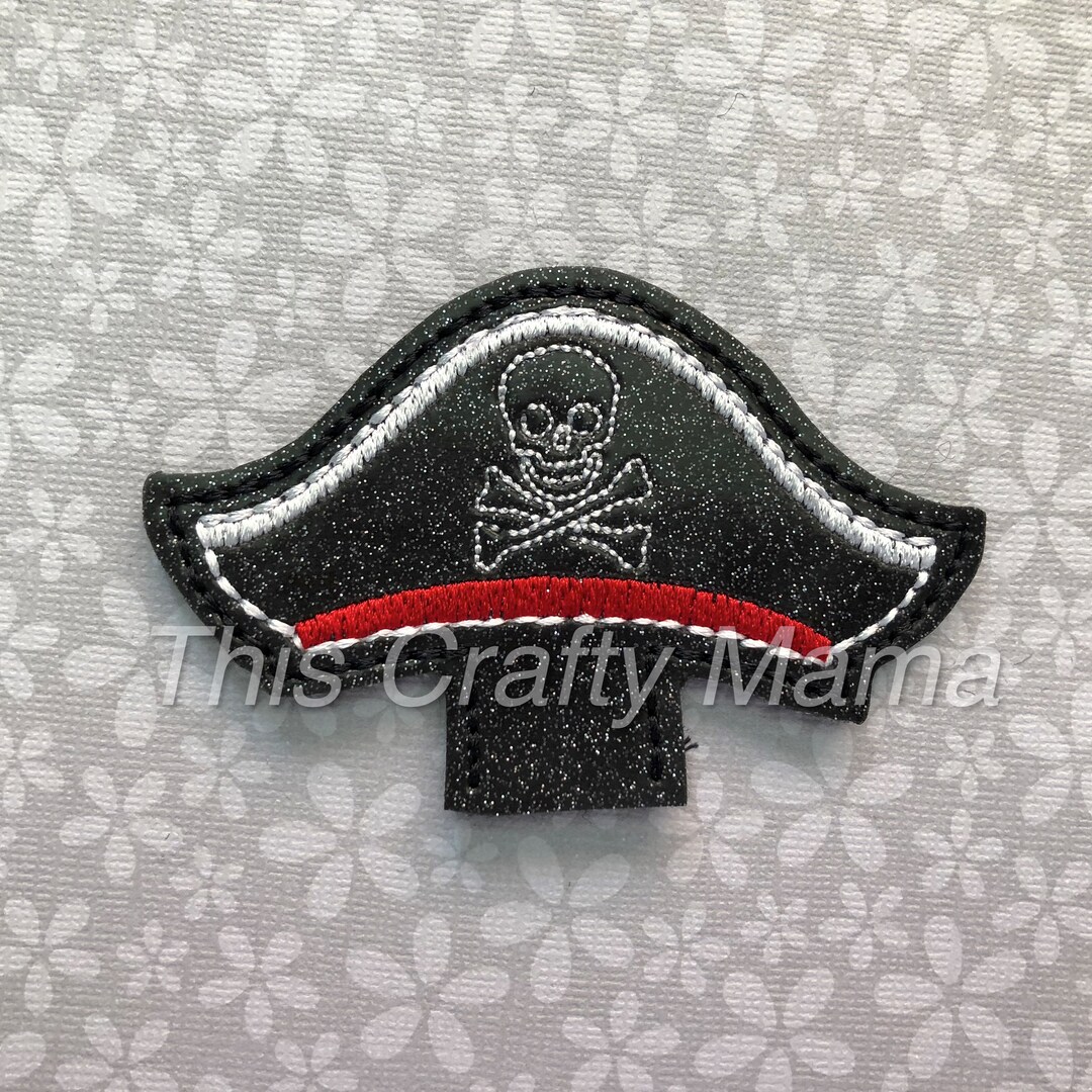 Pirate Hat Pencil Topper - Glitter Vinyl Pirate Hat Pencil Topper ...