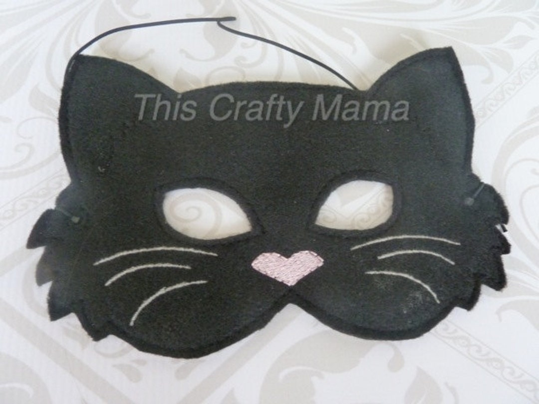 Felt Black Cat Mask - Etsy