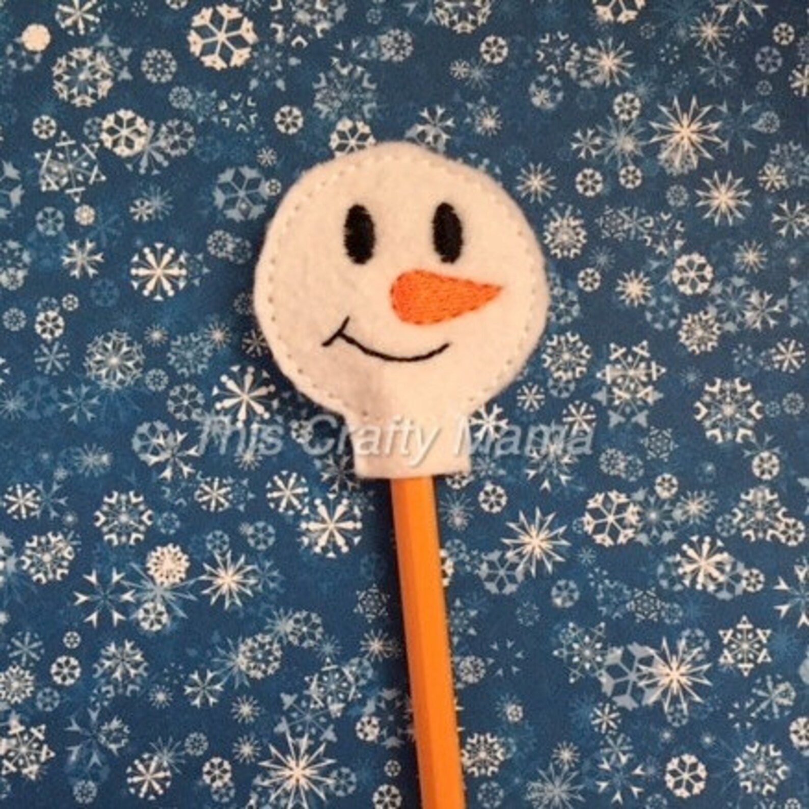 Snowman Pencil Topper - Felt Snowman Pencil Topper - Party Favors ...