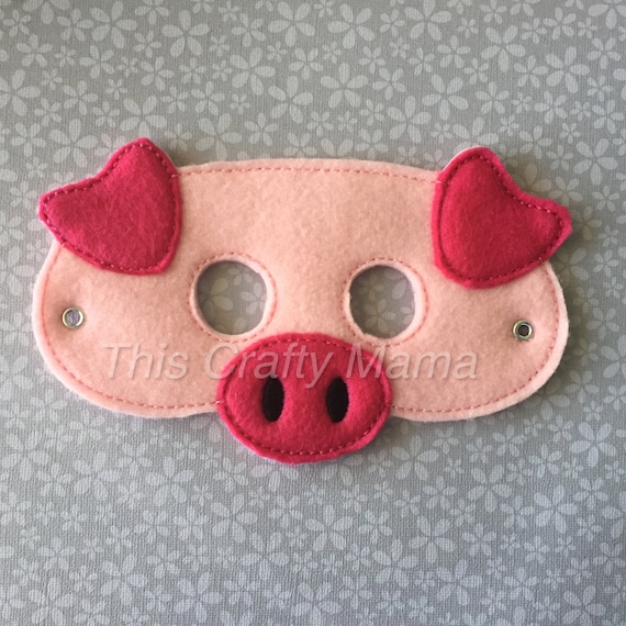 Felt Pink Pig Mask - Etsy