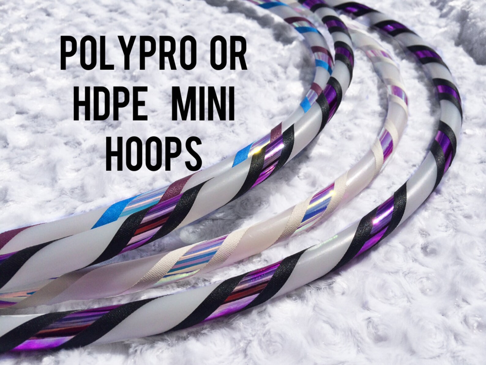 Custom Hula Hoop Minis With Holographic Tape, 1/2" 5/8" 3/4" Polypro ...