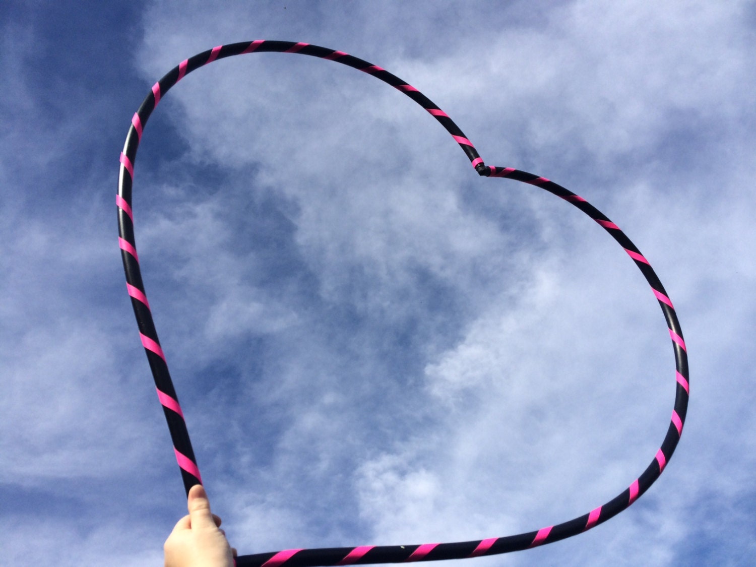 Push button COLLAPSIBLE Heart Hula Hoop grip deco or | Etsy