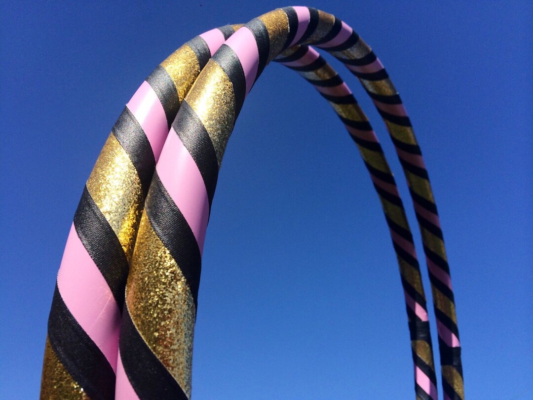 The Cat's Meow Dance & Fitness Hula Hoop Gold Pink Black COLLAPSIBLE or ...