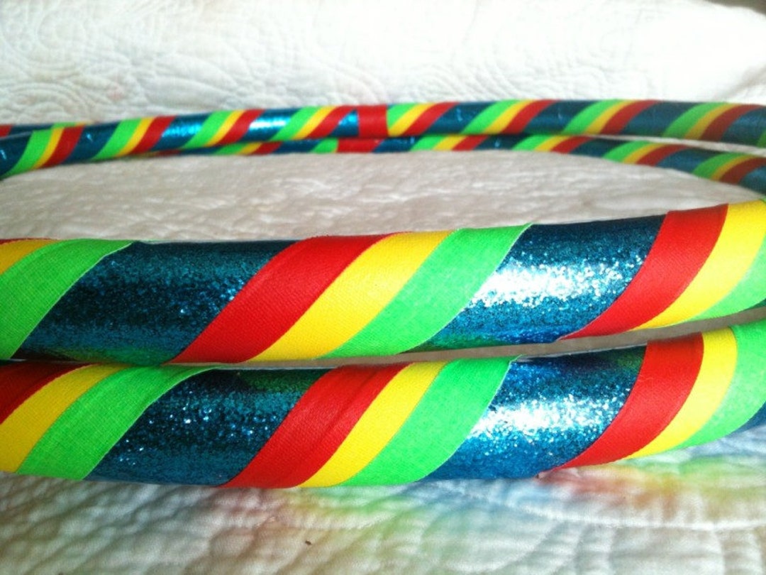 Rasta Hula Hoop – Blue Glitter, Red, Yellow, Green, Collapsible - Etsy