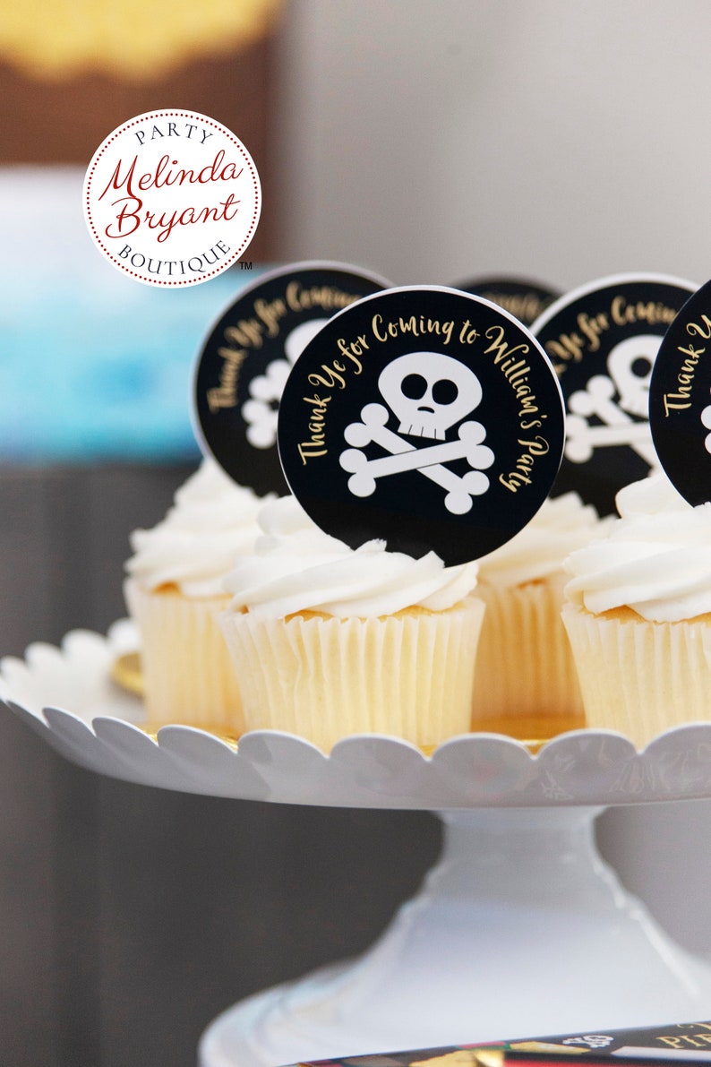Personalized Pirate Themed 2.5 Inch Stickers and Decor Kits for ...