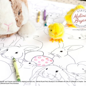Easter Decorations Table Runner Coloring Page Personalized Spring ...