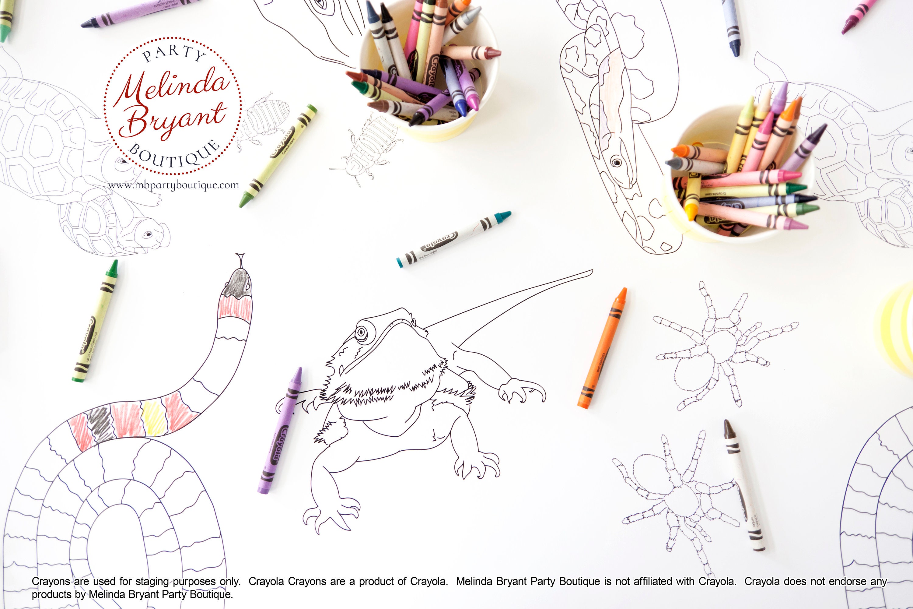 Reptile Party Coloring Tablecloth Snake Birthday Table Runner - Etsy ...